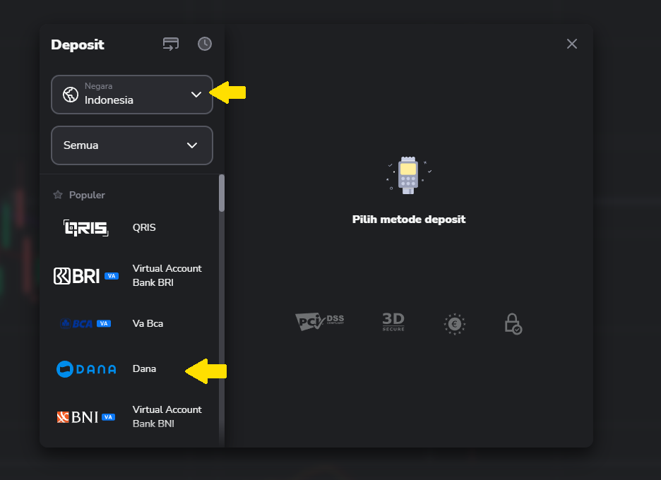 Deposit Menggunakan DANA – Pusat Bantuan Binomo